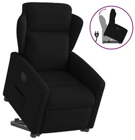 Zvedací polohovací křeslo černé textil 3303136