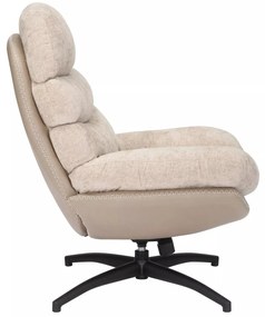 Otočné designové lounge křeslo GISELLE béžové