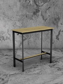 Barový stůl černý A10, dub Hamilton, 110 x 51 cm