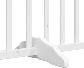 Zábrana pro psy s dvířky skládací 12 panelů bílá 600 cm topol 3155707