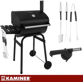 Zahradní gril s krytem 82x51x117cm Kaminer