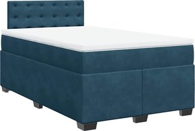 Box spring postel s matrací tmavě modrá 120 x 200 cm samet 3286298