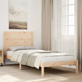 Prodloužený rám postele bez matrace 90 x 210 cm masivní dřevo 3309267