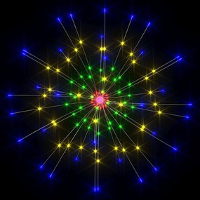 Venkovní vánoční ohňostroje 4 ks vícebarevné 20 cm 560 LED diod 328610
