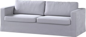 Potah na pohovku IKEA  Karlstad 3-místná, nerozkládací, dlouhý barva šedá látka lesklé, sametová