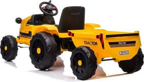 LEAN CARS Bateriový traktor s přívěsem CH9959 žlutý