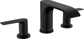 Hansgrohe Vivenis, umyvadlová baterie s výpustí, 3-otvorová instalace, EcoSmart, černá matná, 75033670