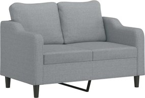 3dílná sedací souprava s polštáři světle šedá textil 3201858