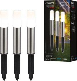 BRI 3926032 CONNECT TO SHINE prodlužovací sada Junca 3ks LED venkovních sloupkových svítidel, IP44 - BRILONER