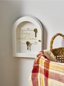 Sinsay - Věšák na klíče s nápisem Home Sweet Home - bílá