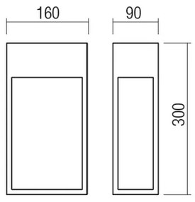 Redo 90604 - LED Venkovní nástěnné svítidlo STAND LED/20W/230V IP65 hnědá