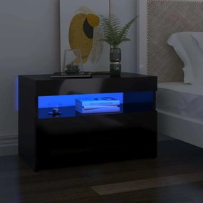 vidaXL Noční stolek s LED osvětlením 60x35x40 kompozitní dřevo [3082782] Barva: dub sonoma