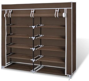 Látkový botník s potahem 45 x 150 x 176 cm hnědý 240494