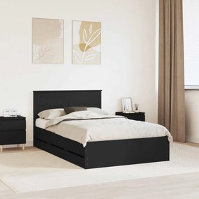 Rám postele se zásuvkou Černá 120 x 190 cm Inženýrské dřevo 3407999
