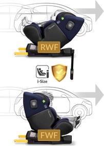 Autosedačka ISOFIX, 0-36kg, tmavě modrá | Nukido Prestige