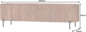 Designový TV stolek Zaxson 200 cm hnědé mango