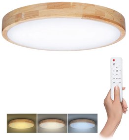 Solight LED osvětlení s dálkovým ovladačem Solid Oak, 60W, 4200lm, 51cm, změna chromatičnosti, stmívatelné