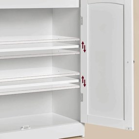 Koupelnová skříňka 60x30x100cm, mdf, bílá, AUK-E1177 WT