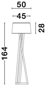 Dřevěná stojací lampa Salino B 50 Dřevo