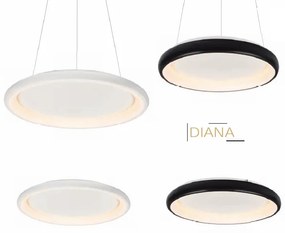 ACA DECOR LED závěsné svítidlo DIANA, bílé, průměr 41 cm