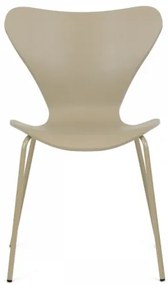 Jídelní židle cappucino plastová čtyřnohá kovová podnož CT-X7034 CAP