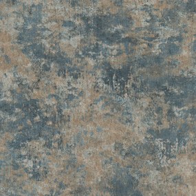 Hnědo-tyrkysová vliesová tapeta beton EE1201, Elementum, Grandeco