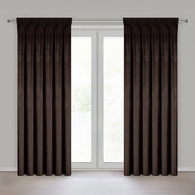 ZATEMŇOVACÍ ZÁVĚS NA PÁSCE MELANIE 140X270 CM TMAVĚ HNĚDÝ
