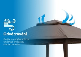 Marimex | Zahradní altán Marimex Vista 3x3 m - hnědý | 10970572
