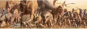 EUROGRAPHICS Panoramatické puzzle Dinosauři / 1000 dílků / 99 x 33 cm