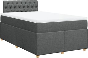 Box spring postel s matrací tmavě šedá 120x200 cm textil 3288955