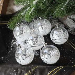 Alegría en Casa Vánoční ozdoby 6 ks - průhledné
