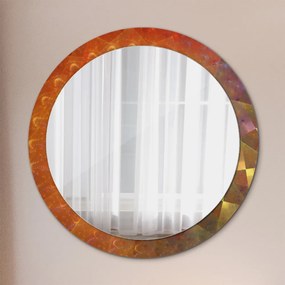 Kulaté dekorativní zrcadlo Spirálová abstrakce fi 90 cm