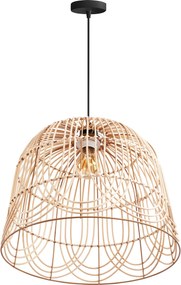 Toolight Boho, stropní svítidlo 40cm 1xE27 APP1352-1CP, černá-přírodní hnědá, OSW-05765