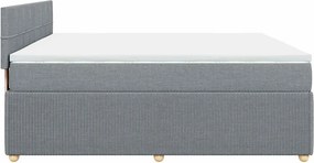 Box spring postel s matrací světle šedá 180 x 200 cm textil 3287535