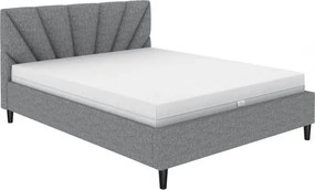 Čalouněna postel 180x200 SOLE 90 v šedé barvě s roštem ECOMATRACE