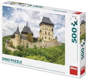 DINO Puzzle Hrad Karlštejn foto 500 dílků 47x33cm skládačka v krabici dn502406