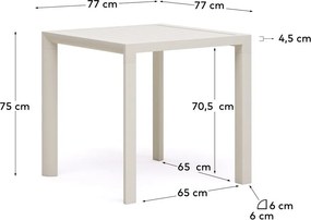 Hliníkový zahradní jídelní stůl 77x77 cm Culip – Kave Home