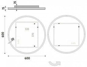 Nimco Kulaté LED zrcadlo pr. 600 ZP 24000R