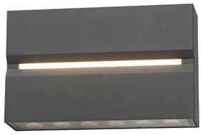 Zambelis E272 venkovní nástěnné LED svítidlo grafit, 15W, 3000K, 18cm