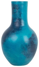 Dekorativní váza modrá lesklá BOSTRA Beliani