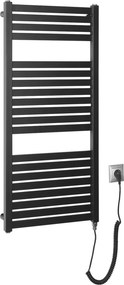Aqualine - Topné těleso Tondi-E 45x97 cm, 300 W, matná černá DE456T