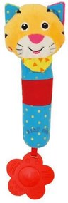 BABY MIX Dětská pískací plyšová hračka s chrastítkem Baby Mix tygřík