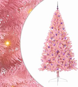 Umělý osvětlený vánoční stromeček Růžová 240 cm PVC 3397108