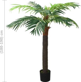 Umělý datlovník kanárský s květináčem 190 cm zelený 336309