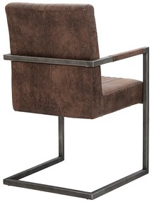 Konzolová židle Boss vintage hnědá s područkami