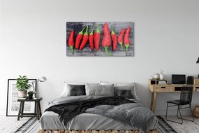 akrylový obraz červené papriky 125x50 cm