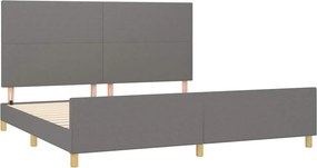 Rám postele bez matrace tmavě šedý 200 x 200 cm textil 3124920