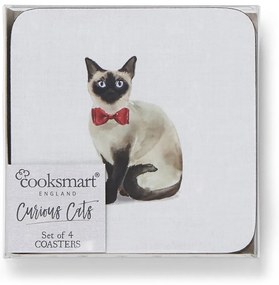 Prostírání a podtácky v sadě 8 ks Curious Cats – Cooksmart ®