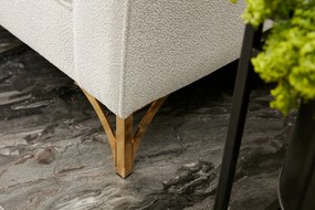 Hanah Home Rohová pohovka BERLIN krémová se zlatou pravá 258 cm