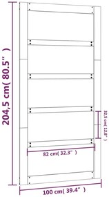 vidaXL Posuvné dveře bílé 100x1,8x204,5cm masivní borové dřevo